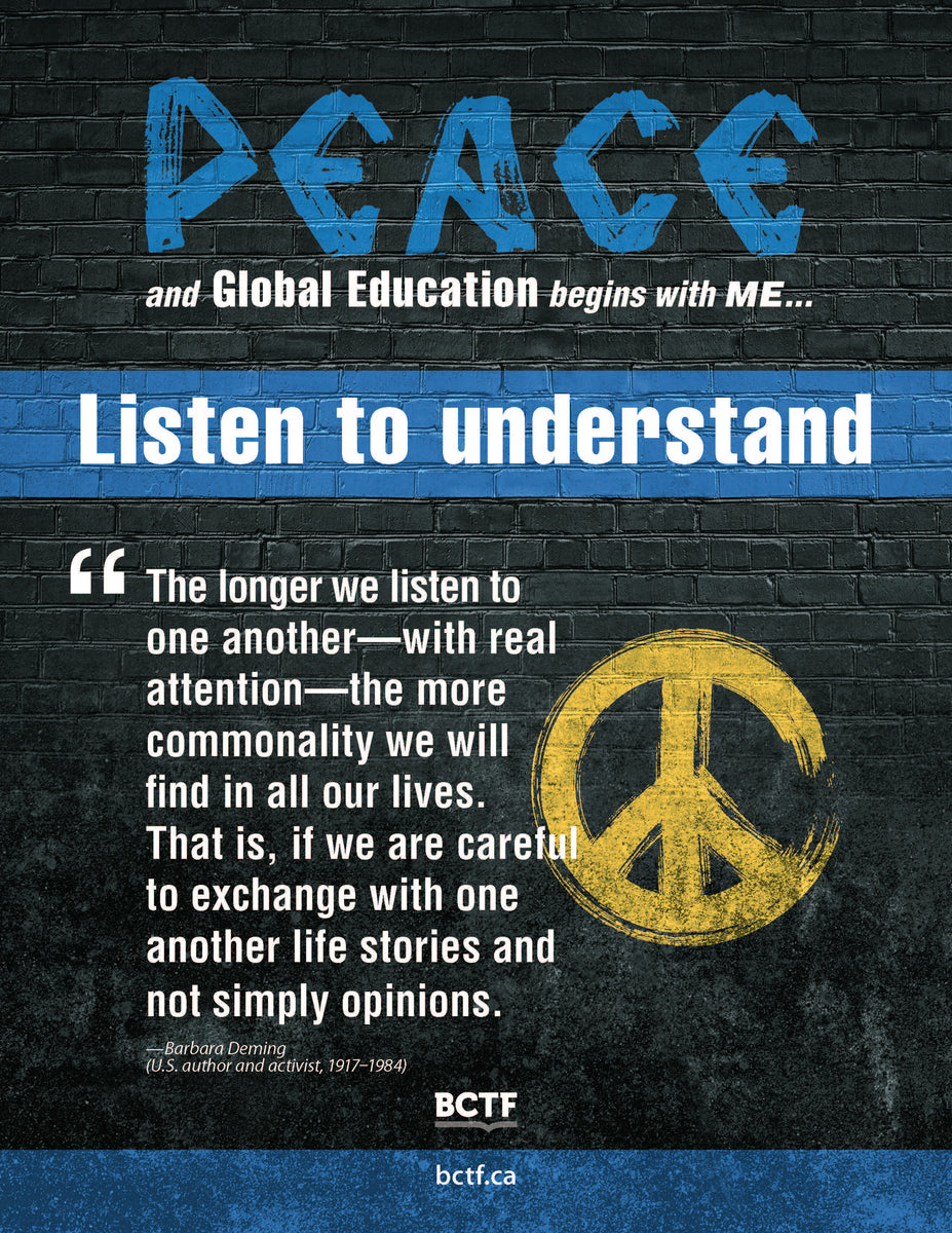 Listen to Understand Poster – BCTF Posters and Stickers