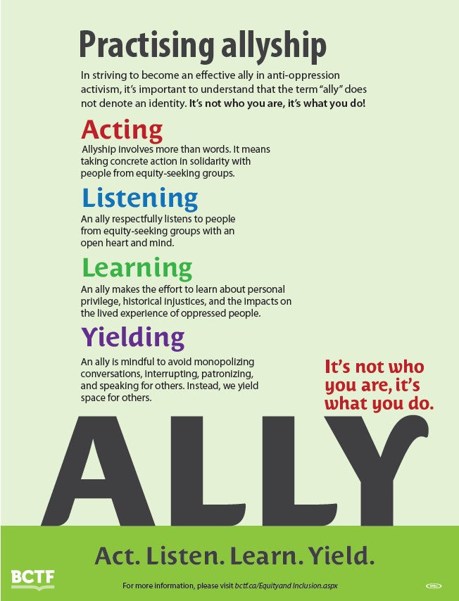 Practising Allyship – BCTF Posters and Stickers