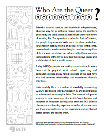 Queer Scientists Poster – BCTF Posters and Stickers